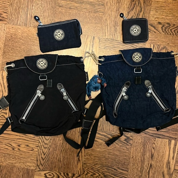 Kipling | Bags | Vintage Kipling Backpack Wallet Pouch Lot Excellent ...